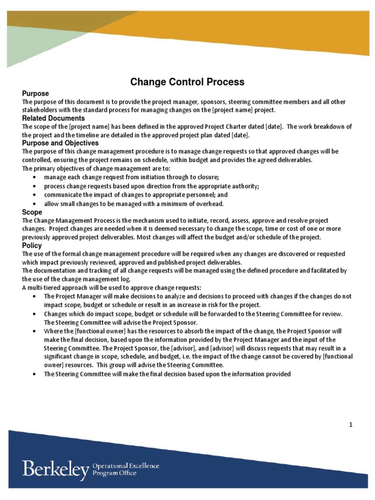 Change Control Process Aa | PDF | Change Management | Committee