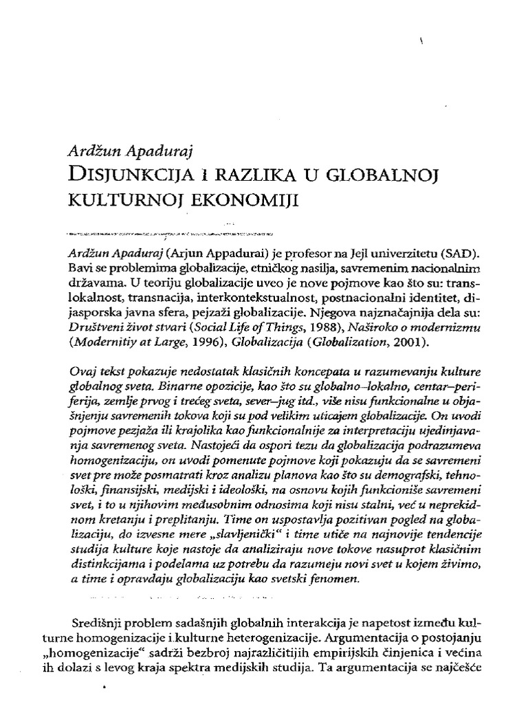 Apaduraj - Disjunkcija I Razlika | PDF