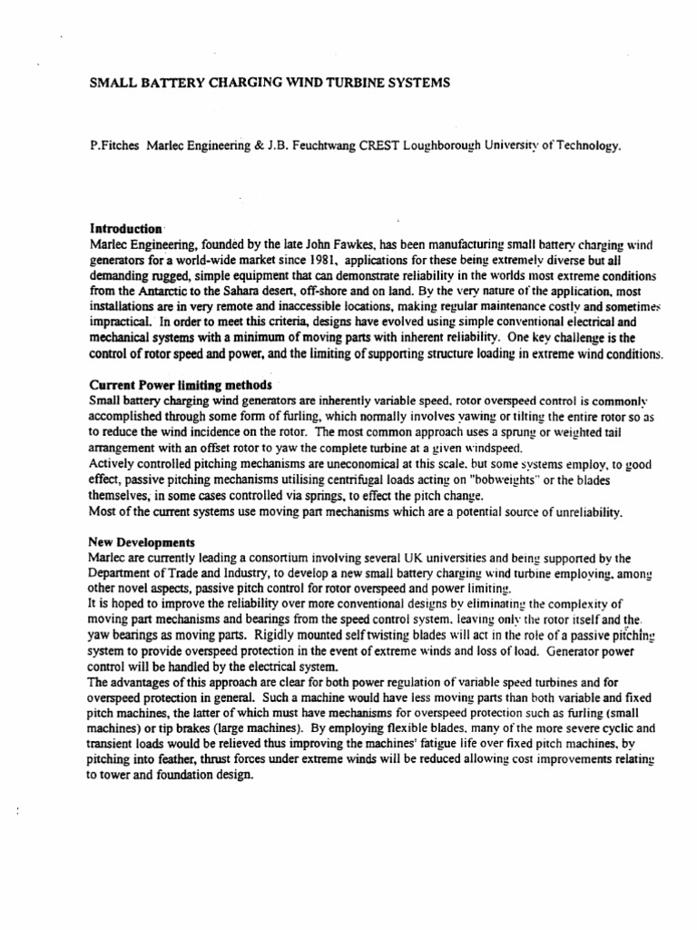 Wind System | PDF | Wind Power | Wind Turbine