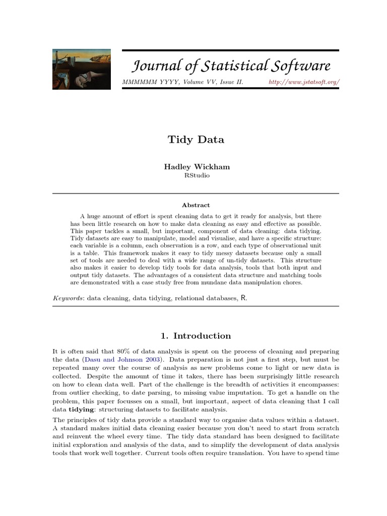 Tidy Data PDF | PDF
