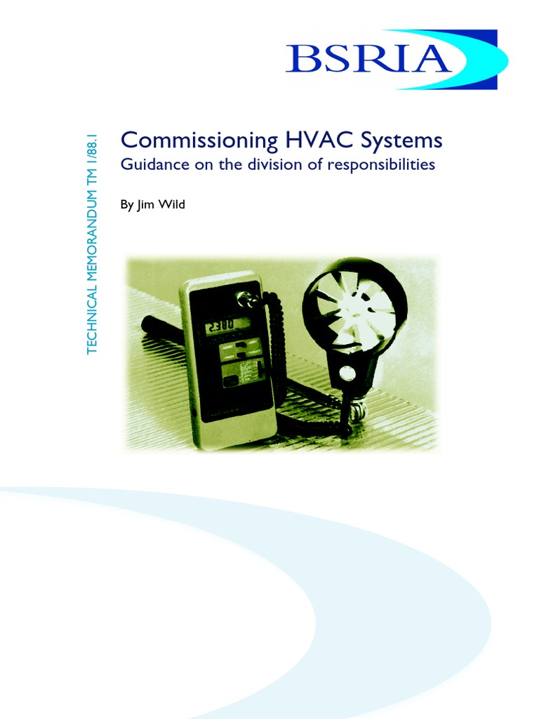 Commissioning Hvac Systems Guidance On The Division of Responsibilities ...