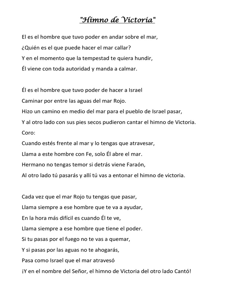 Himno de Victoria: Letra y Mensaje | PDF