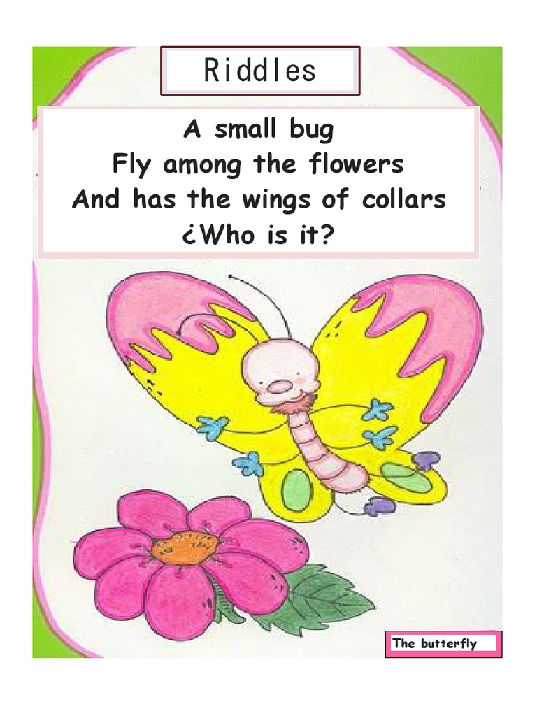 Riddles: A Small Bug Fly Among The Flowers and Has The Wings of Collars ...