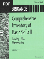 Four-Year-Old Child Data Sheet For The BRIGANCE | PDF | Cognition ...