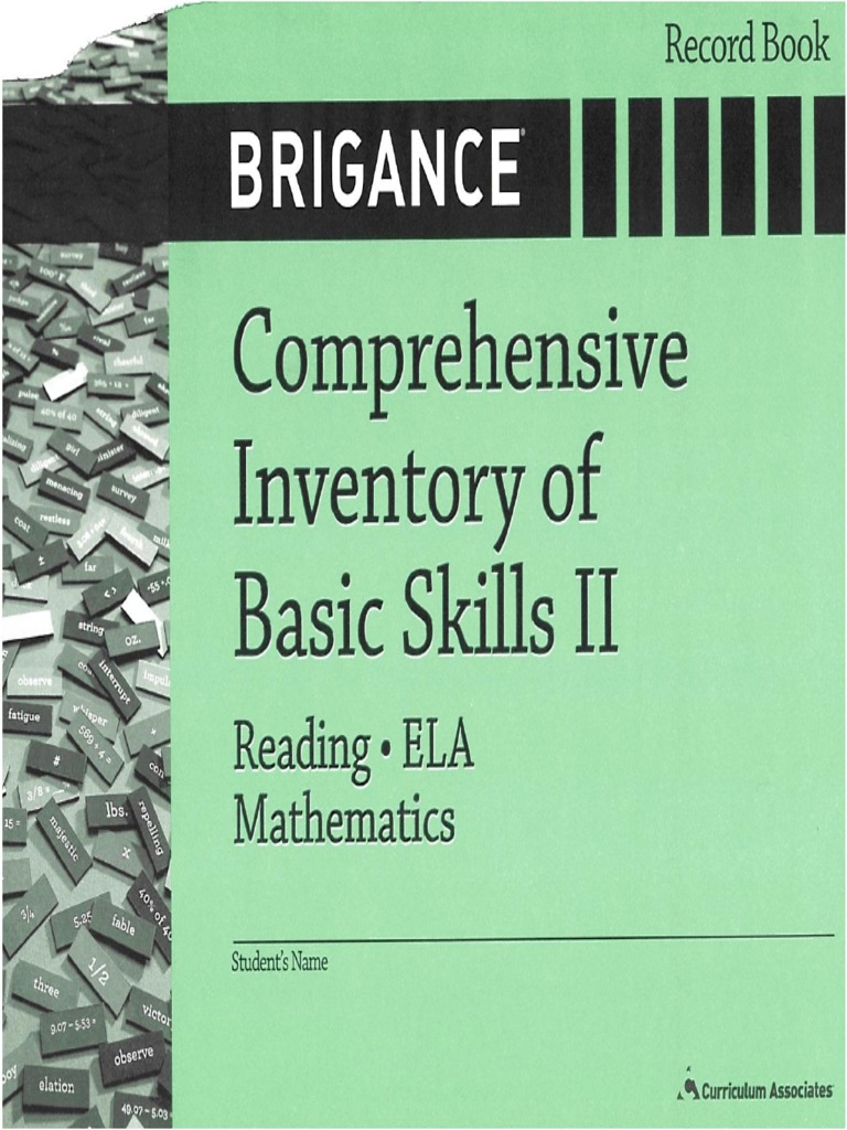 Brigance CIBS II Record Book | Download Free PDF | Books