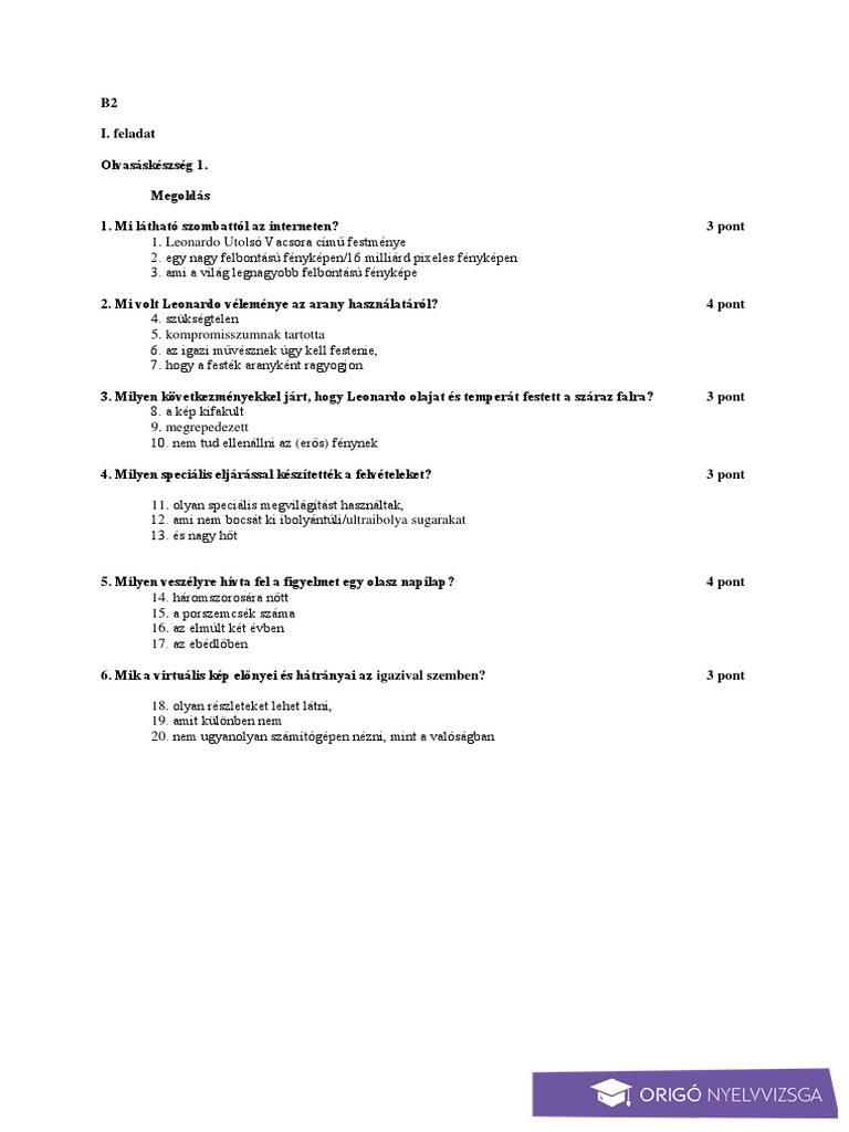 Angol B2 R Sbeli Feladat Megoldas Mintafeladat 1.image - Marked PDF | PDF