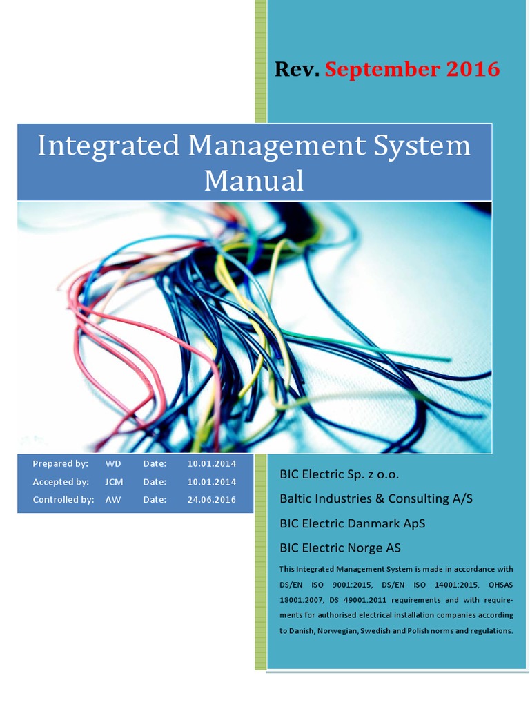 BIC Group Integrated Management System | PDF | Occupational Safety And ...