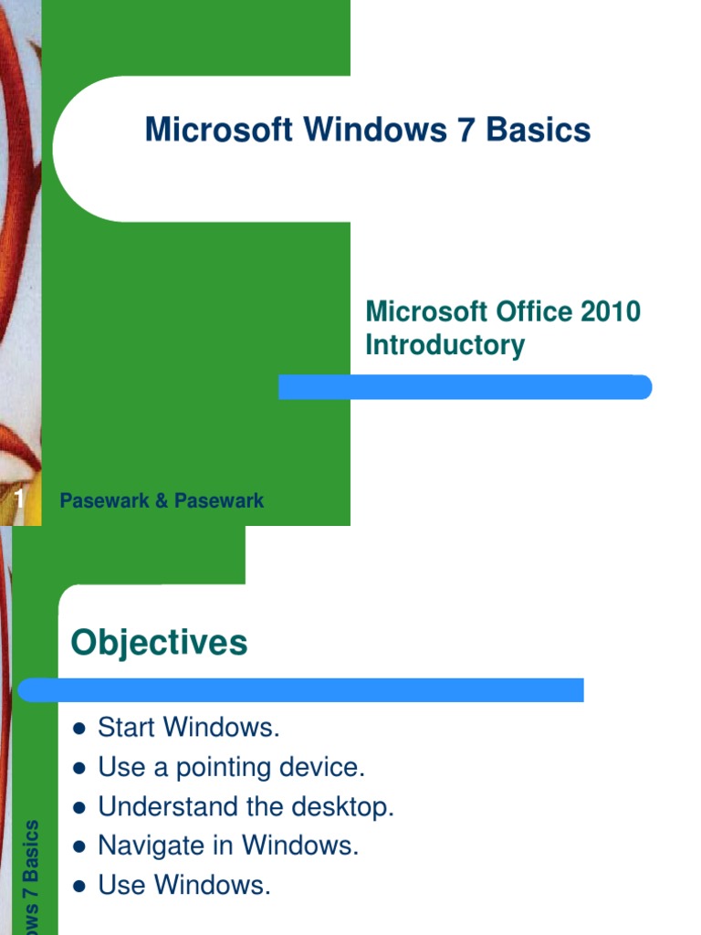 Windows 7 Basics | PDF | Windows 7 | Microsoft Windows