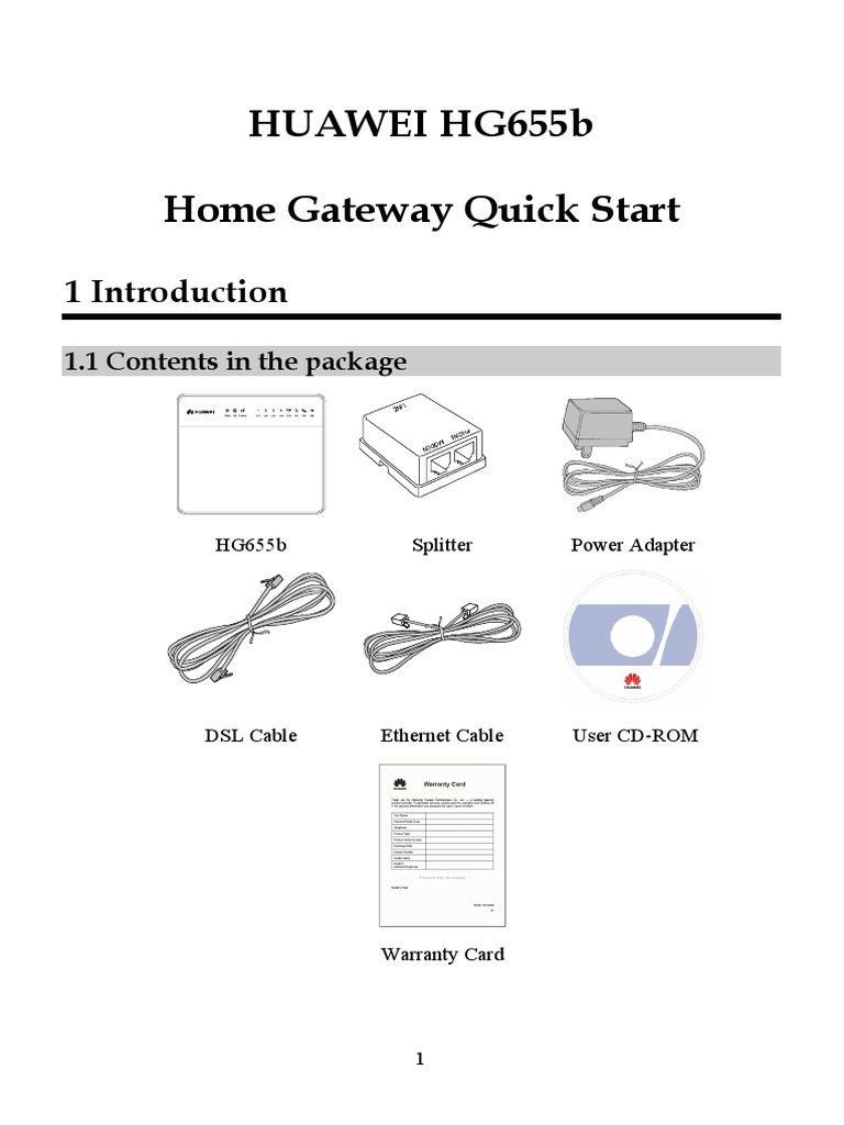 201172-HUAWEI HG655b Home Gateway Quick Start (V100R001 - 01, General ...