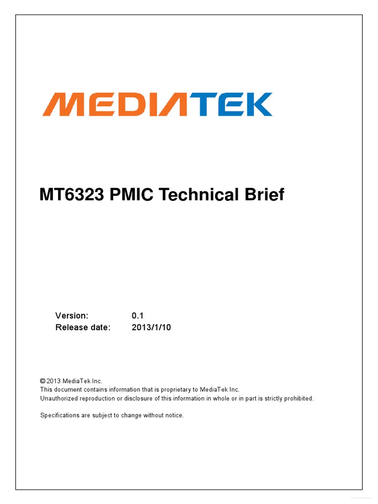Mt6323-Mediatek - Positivo S420 PDF | PDF