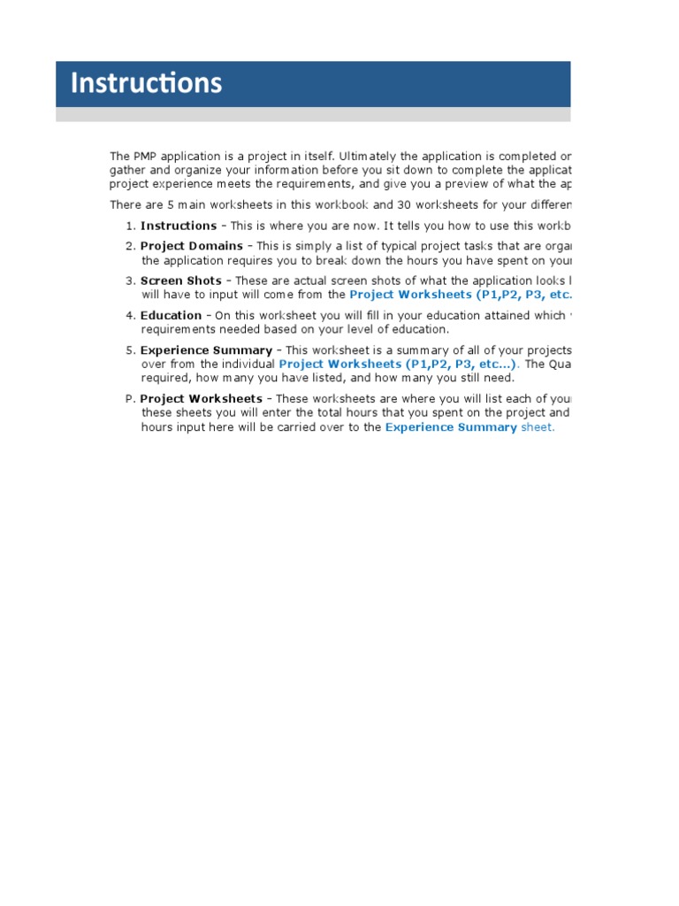 PMP Application Assistant v6.7 | PDF | Project Management | Spreadsheet