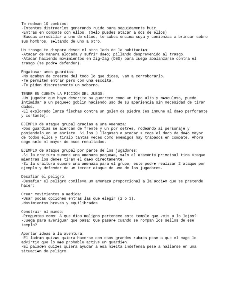 Ejemplos Dungeon World | PDF