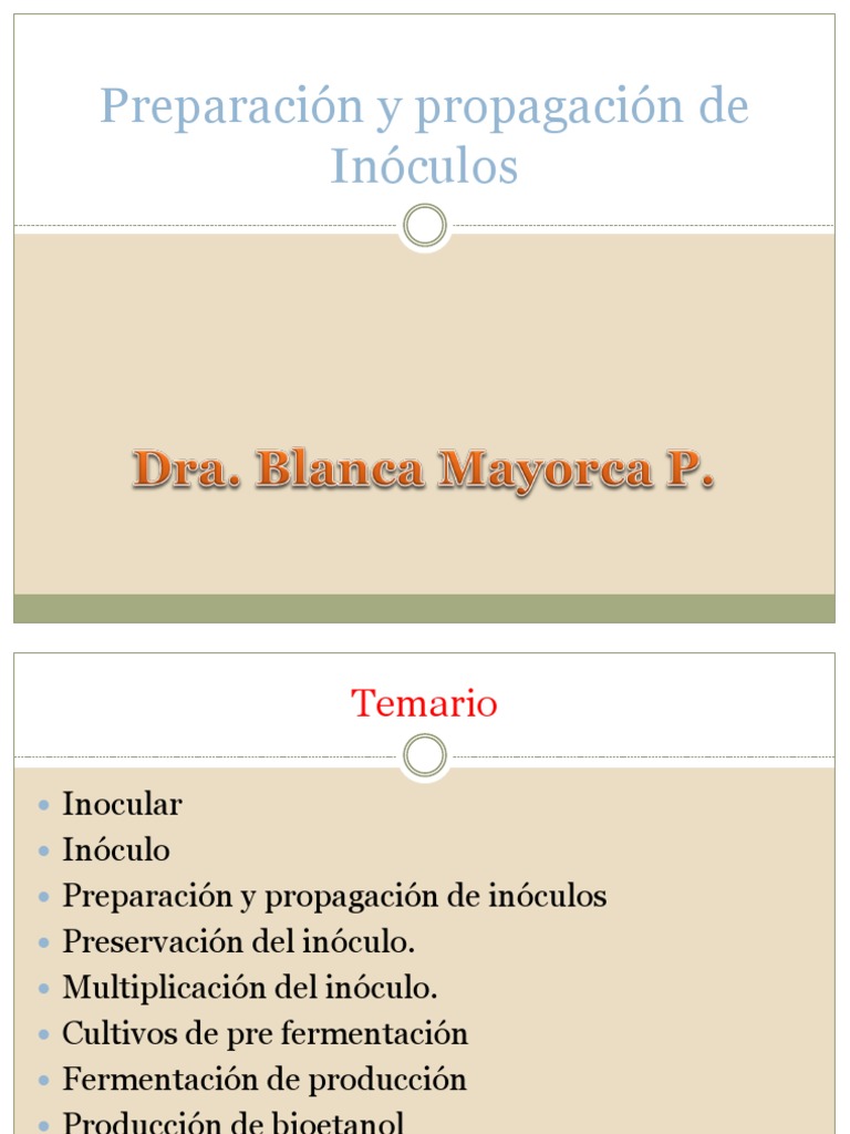 Preparacion y Propagación de Inóculos | PDF | Microorganismo | Las ...