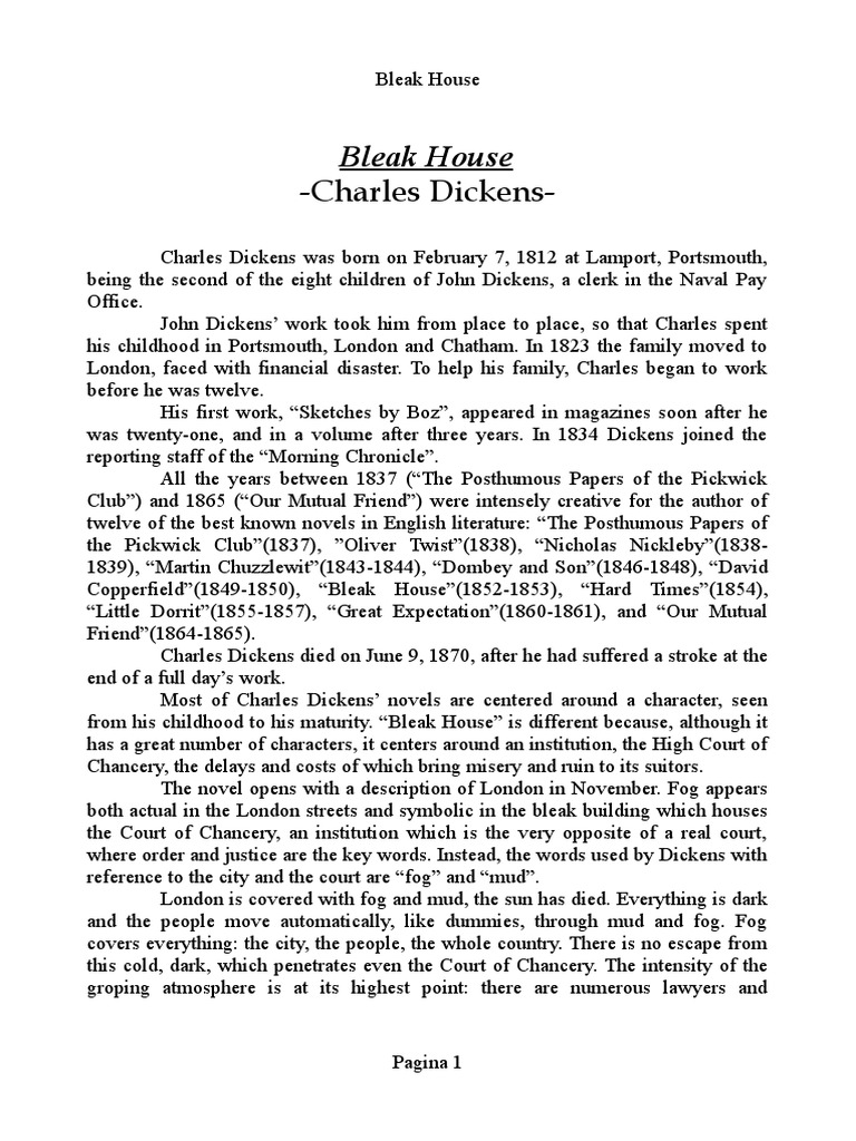 Charles Dickens-: Bleak House | PDF | Charles Dickens | Novels
