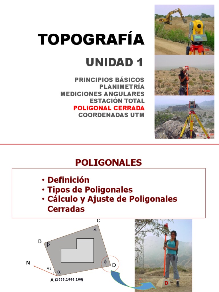 Poligonal Cerrada | PDF | Azimut | Medición