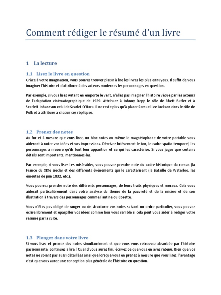 Comment rédiger un résumé de livre | PDF | Le Hobbit | Le Seigneur des ...