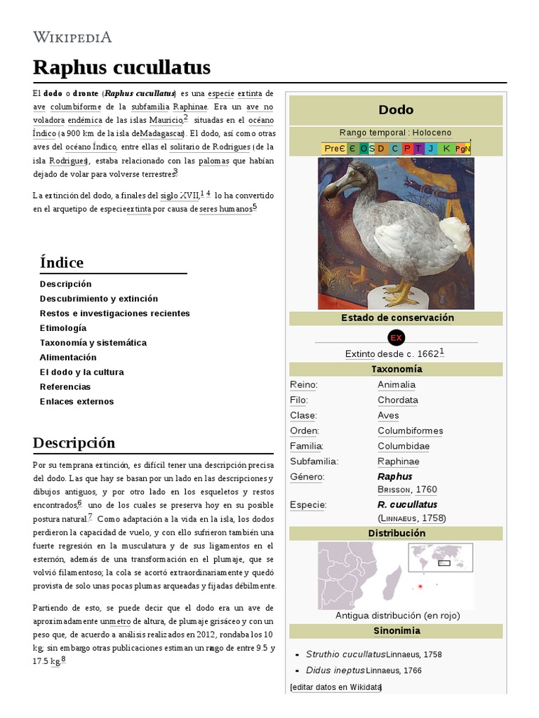 Raphus Cucullatus | PDF | Naturaleza