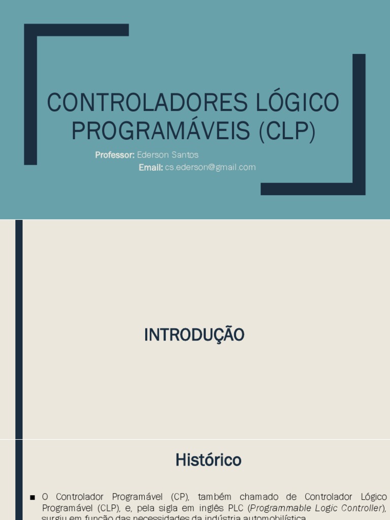 Introdução aos Controladores Lógicos Programáveis | PDF | Controlador ...