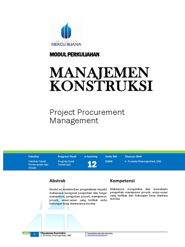 Modul 12 - Procurement Management | PDF