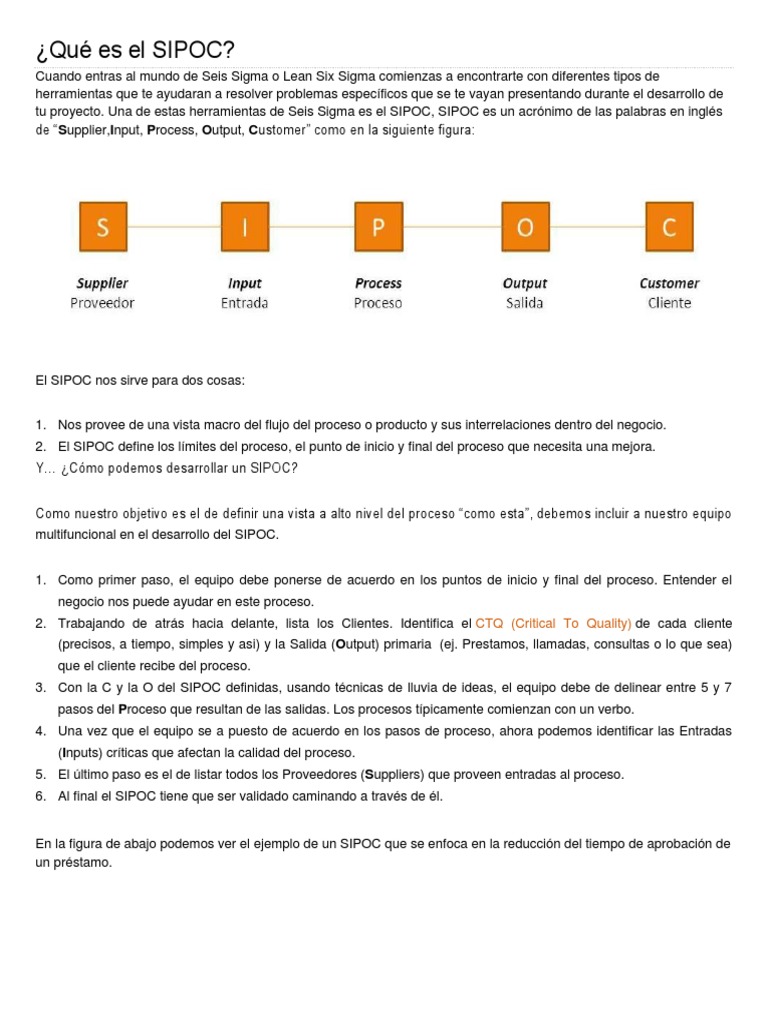 Qué Es El SIPOC | PDF | Informática