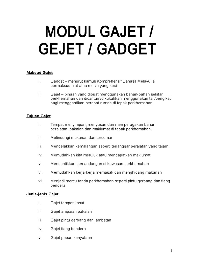 Modul Gajet | PDF