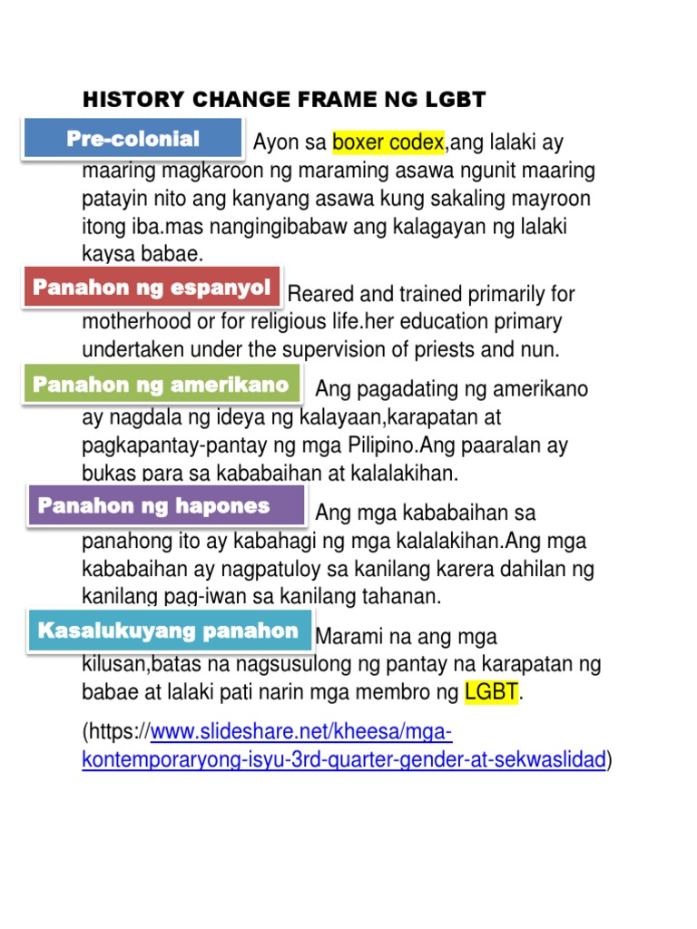 History Change Frame NG LGBT | PDF