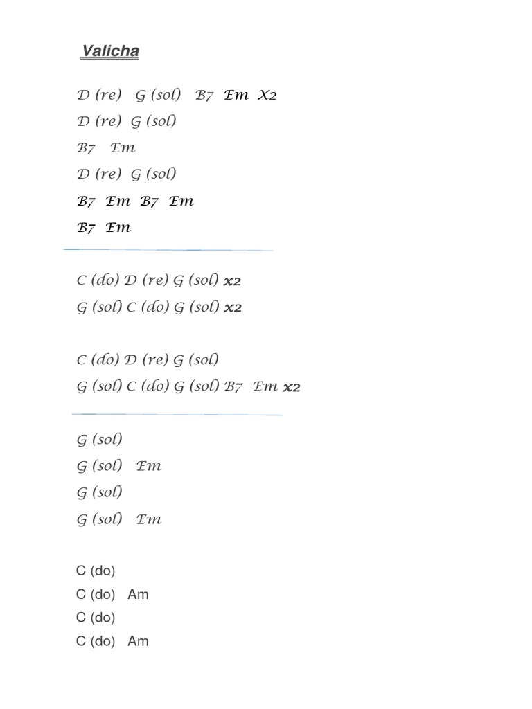 Valicha Acordes | PDF