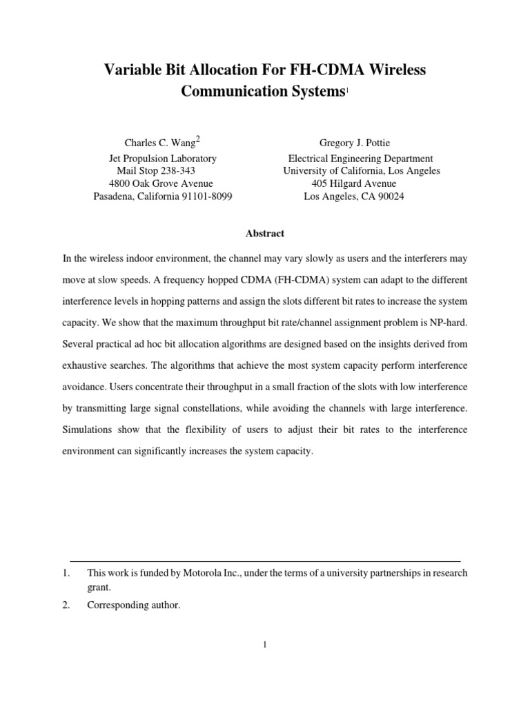 Variable Bits | PDF | Cellular Network | Data Transmission