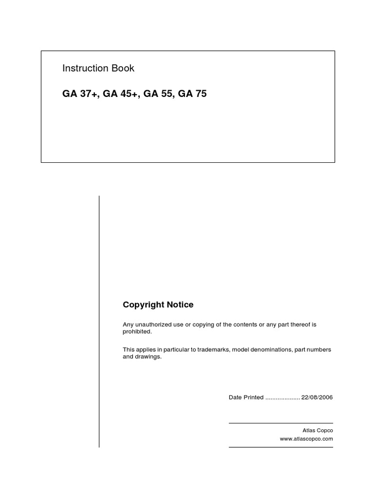 Manual GA37+, 45+, 55, 75 MANUAL PDF | PDF