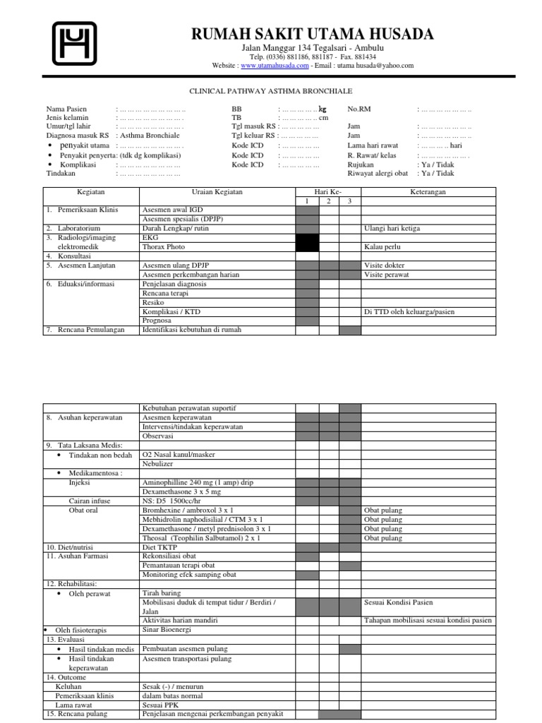Clinical Pathway ASMA | PDF | Pengembangan Diri | Kesehatan Holistik