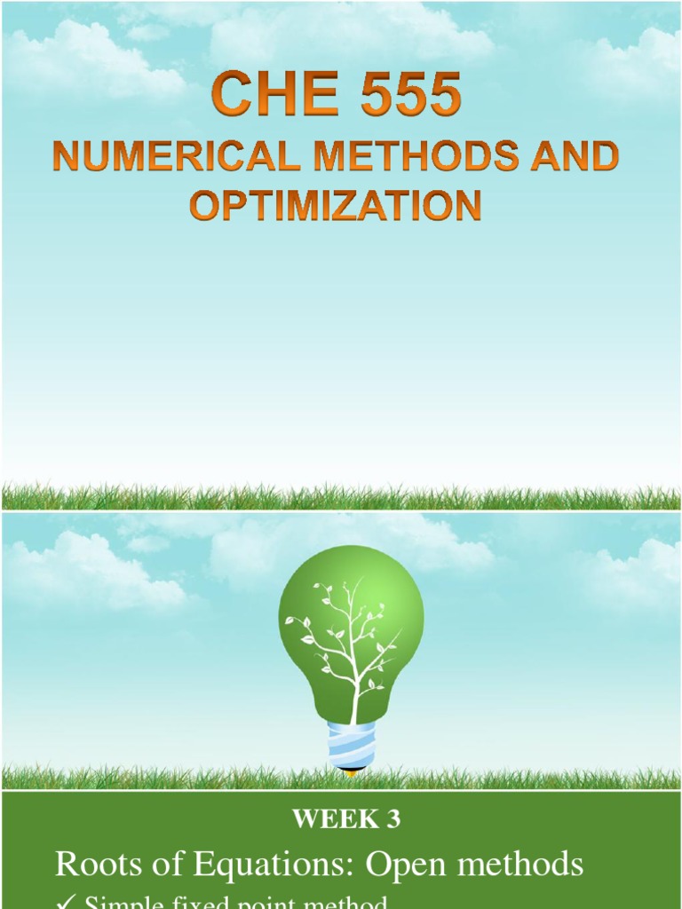 Week03 Open Methods | PDF | Mathematical Analysis | Mathematics Of ...