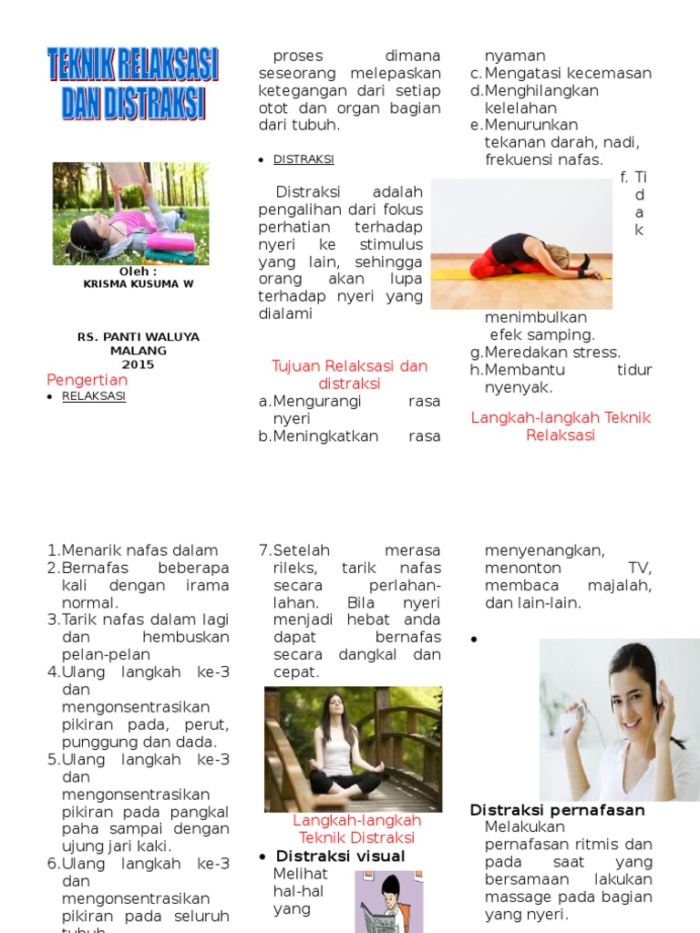Leaflet Distraksi | PDF | Pengembangan Diri