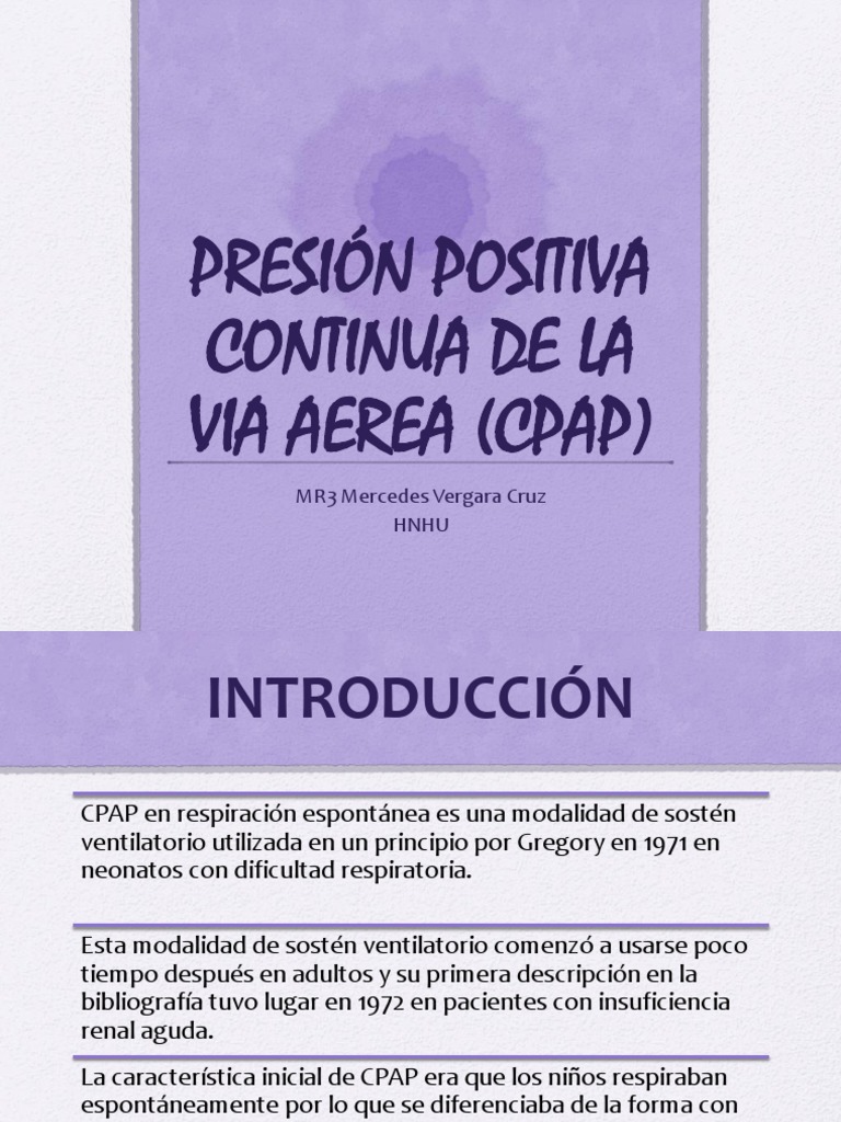 CPAP | PDF | Pulmón | Sistema respiratorio