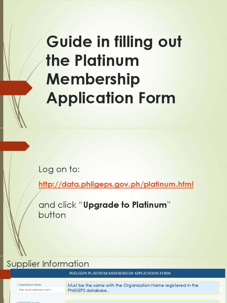 Platinum Membership Application Guide | PDF | Financial Statement | License