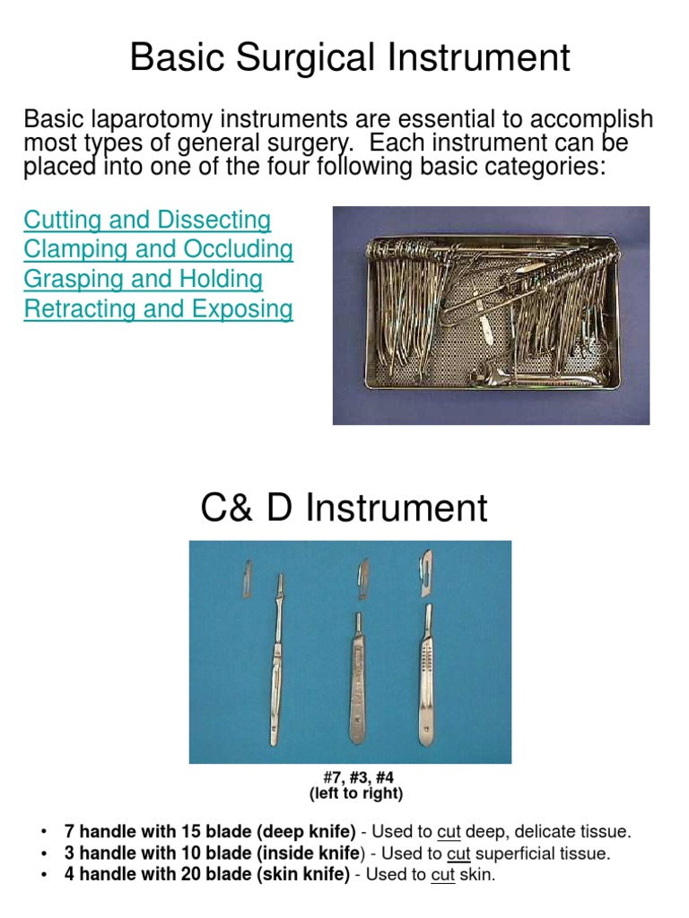Basic Surgical Instruments and Their Uses | PDF | Nature