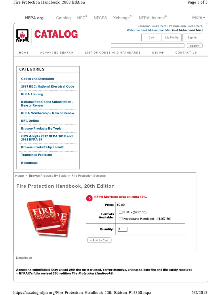 Fire Protection Hand Book Nfpa | PDF | Business