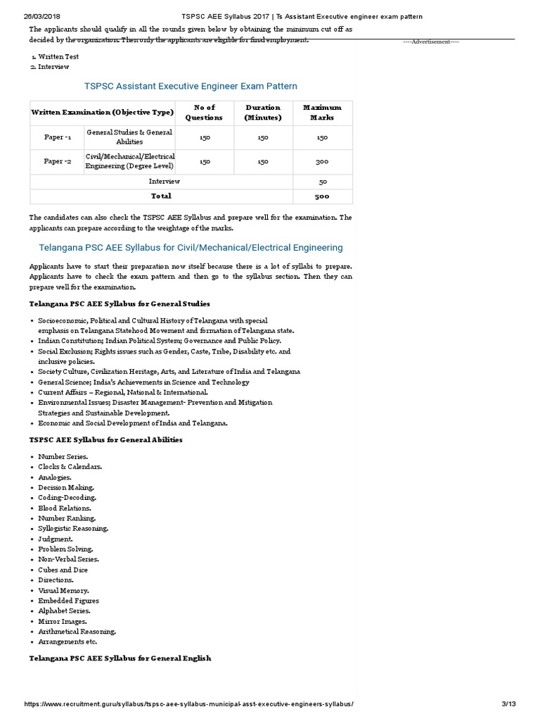 Extracted Pages From TSPSC AEE Syllabus 2017 - Ts Assistant Executive ...