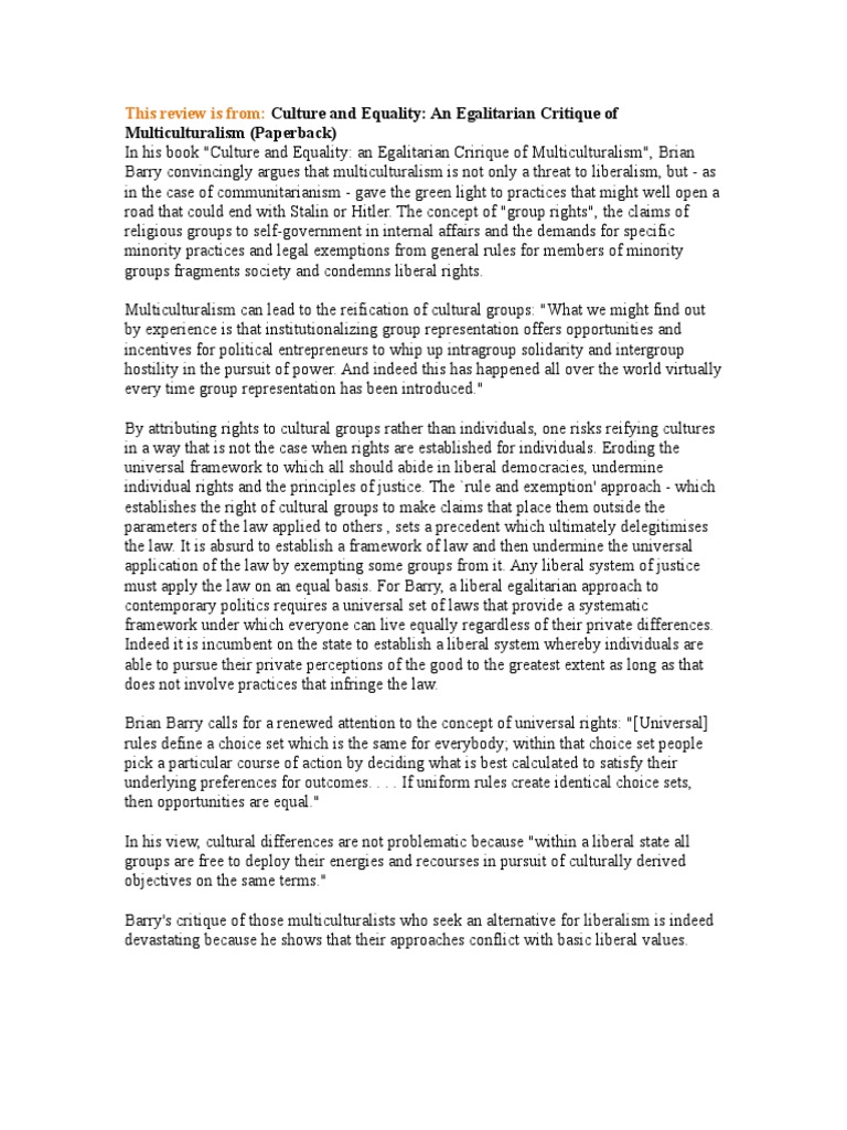 This Review Is From | PDF | Liberalism | Egalitarianism