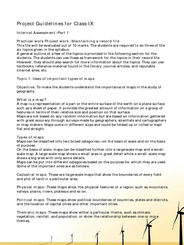 Understanding Maps and Their Uses: An Analysis of Project Guidelines ...