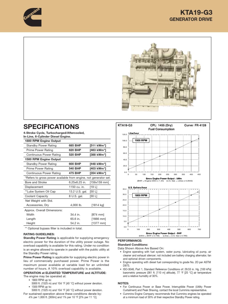 Kta19 G3 | PDF | Cylinder (Engine) | Piston