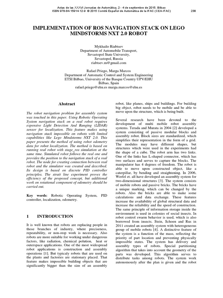 Implementation of Ros Navigation Stack On Lego Mindstorms NXT 2.0 Robot ...