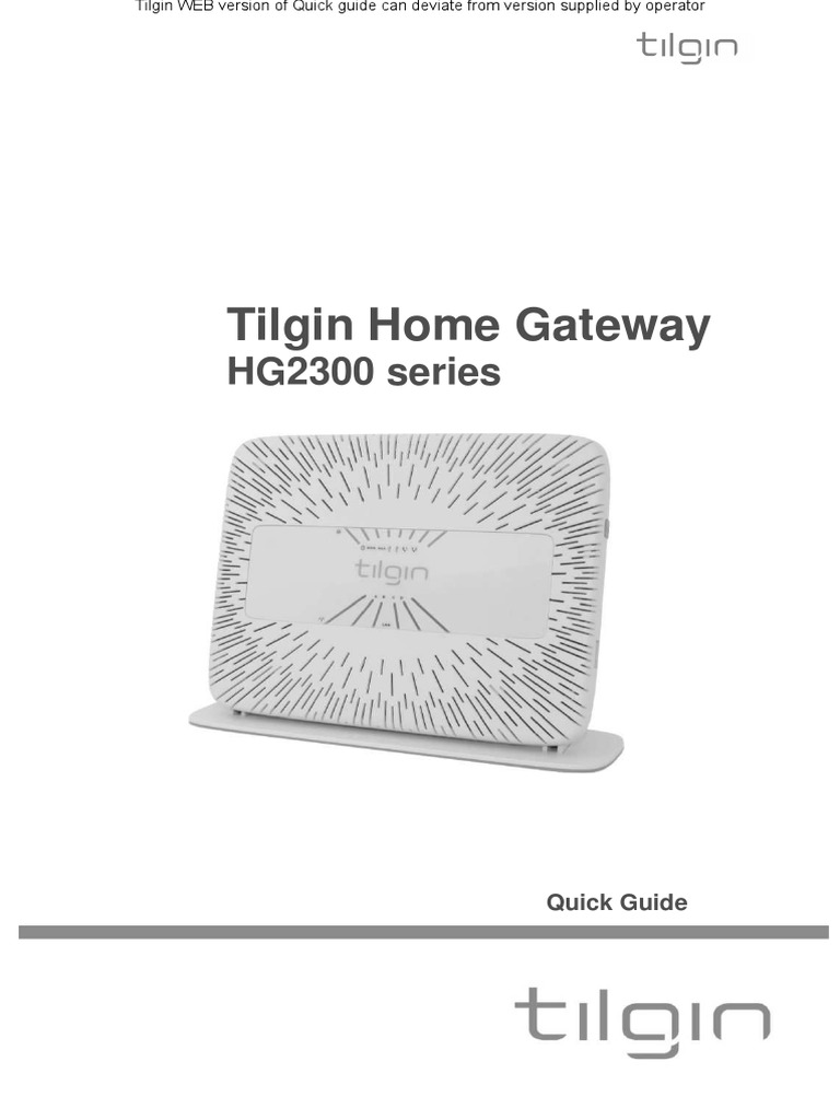 QuickGuide 13650030 HG2300-Ver C WEB | PDF | Wireless Lan | Wi Fi