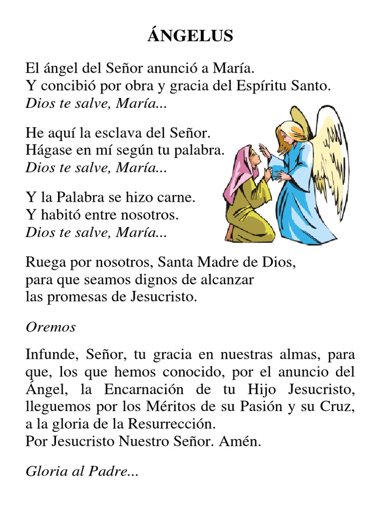 Ángelus | PDF | Teología sistemática | Creencia religiosa y doctrina