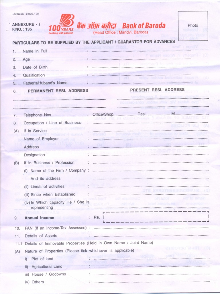 Form No 135 | PDF