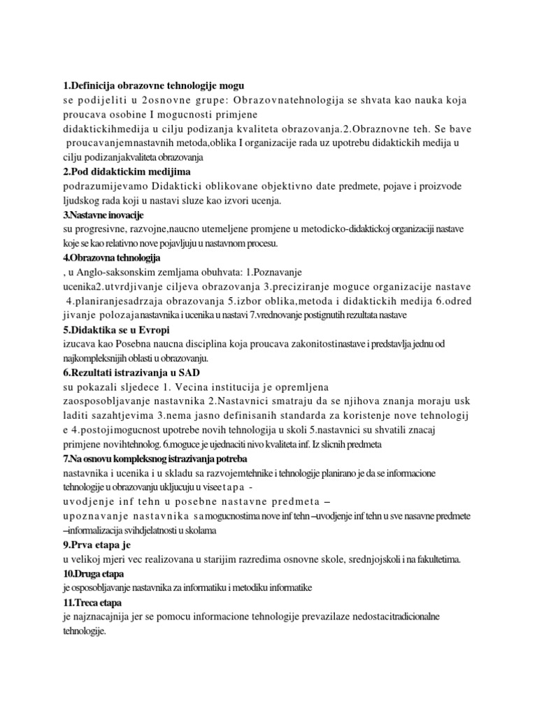 Obrazovna Tehnologija | PDF