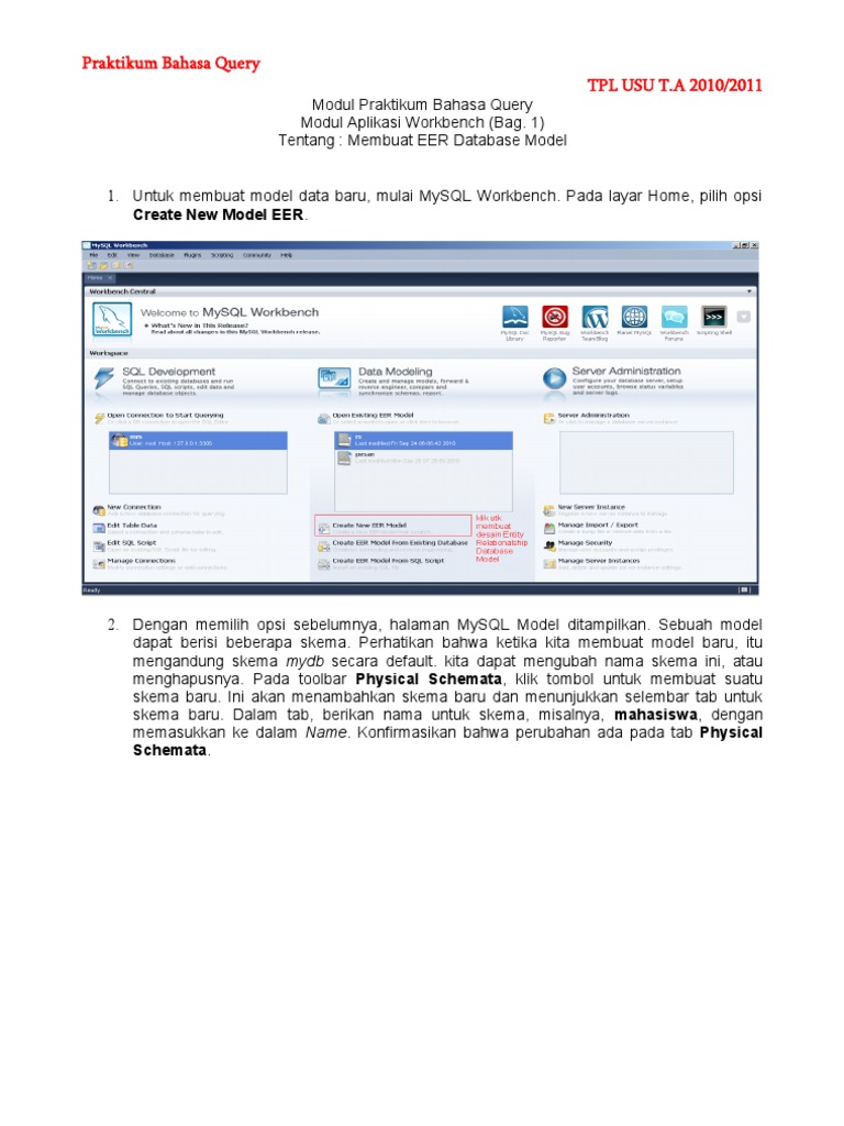 Modul MySQL Workbench (Bahasa Query) | PDF
