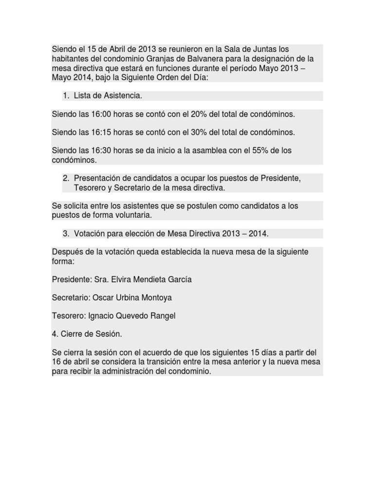 Ejemplos de Actas | PDF | Constitución | Universidad