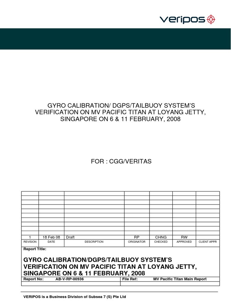 Gyro Calibration & DGPS Verification Report | PDF | Geodesy | Geomatics