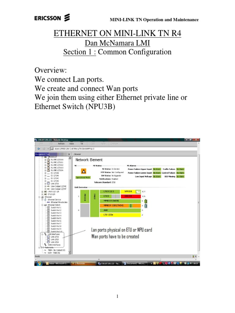 Ethernet On Mini Link | PDF | Wide Area Network | Ethernet