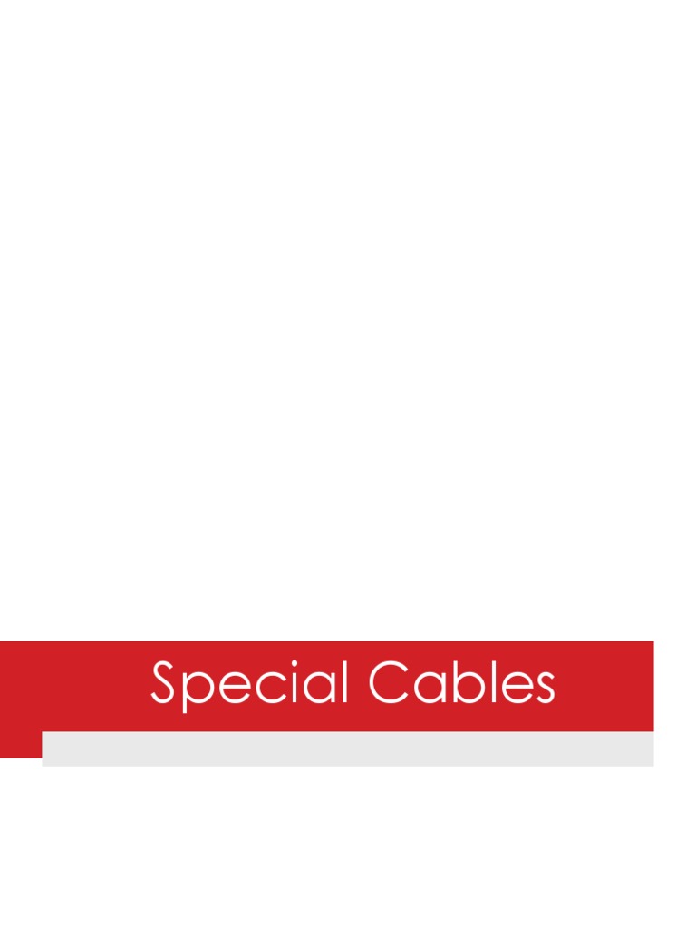 Elsewedy Special Cables Overview | PDF | Wire | Electricity